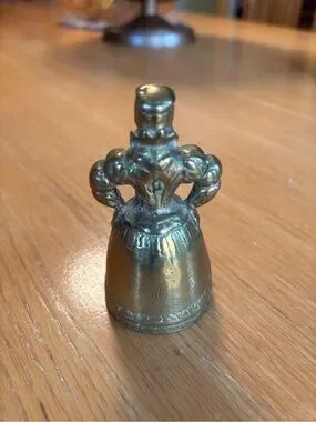 Accents | Antique Brass Elizabethan Fancy Lady Bell With Boot Clapper ...